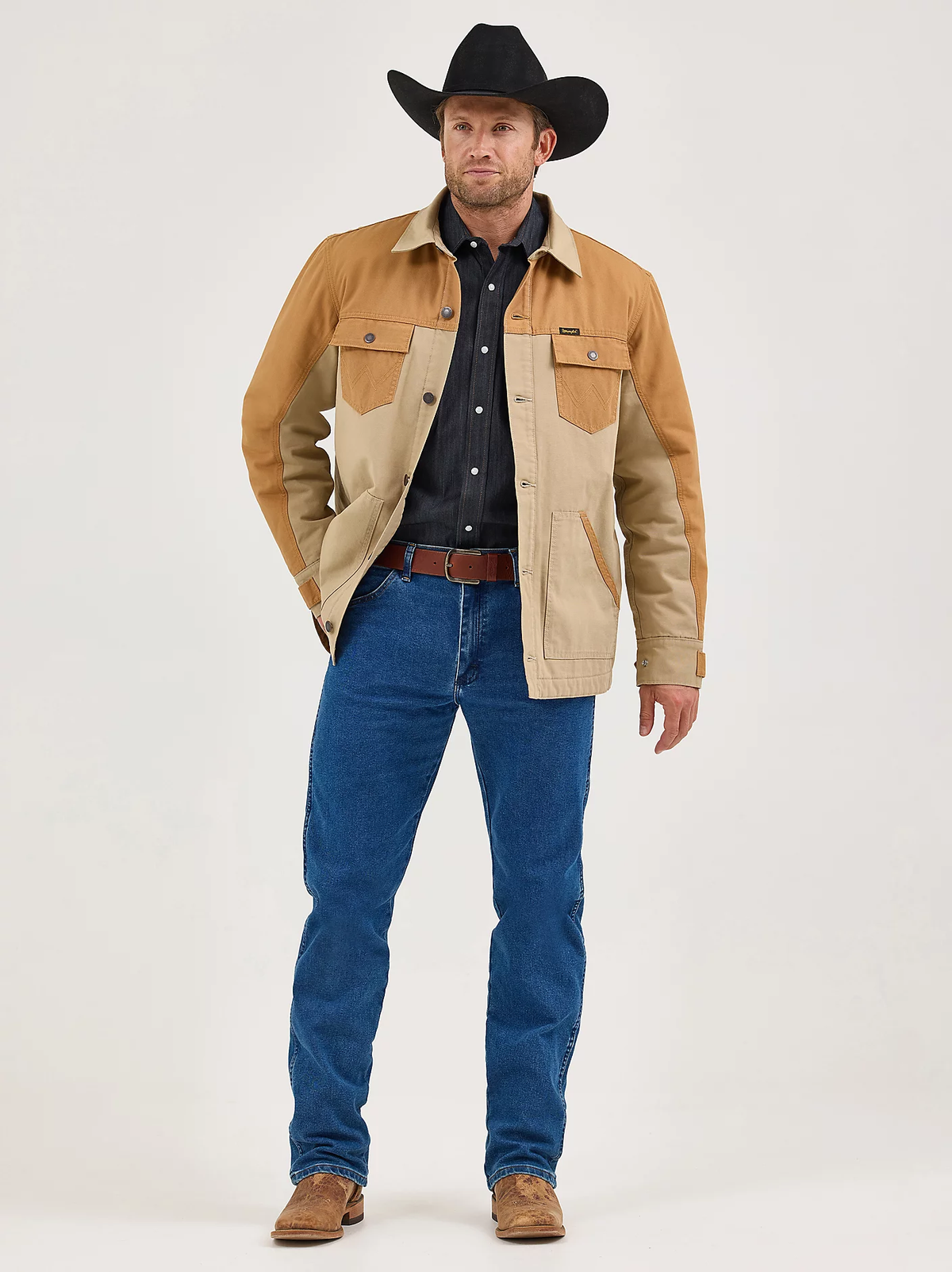 Wrangler Men's Wrangler Mixed Canvas Chore Jacket– Jack’s Western and ...