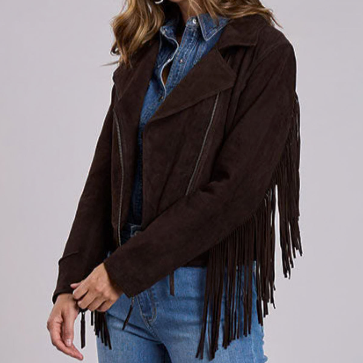 Stetson SUEDE FRINGE MOTORCYCLE JACKET– Jack’s Western and Outdoor Wear