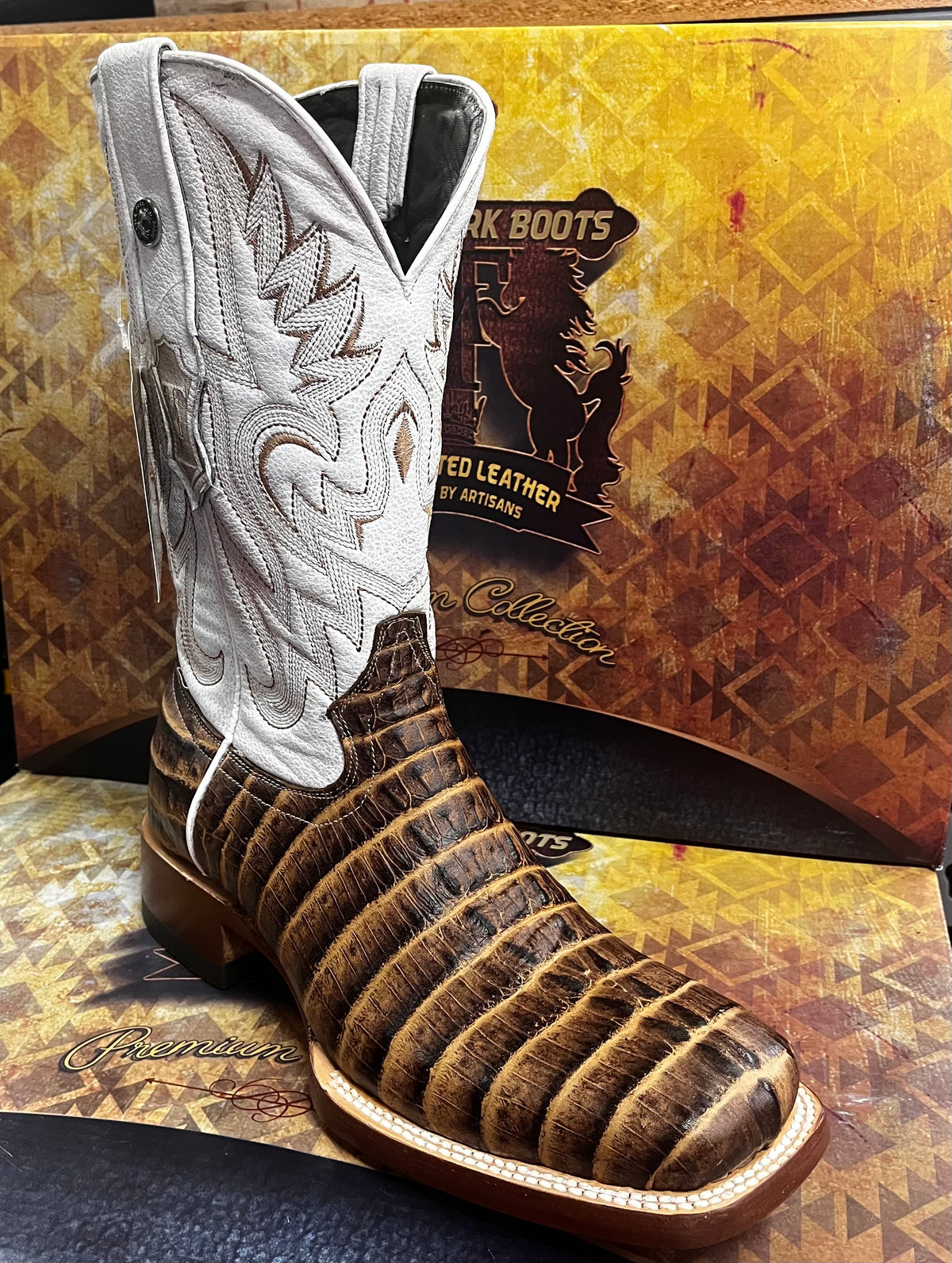 Tanner Mark Caiman Tail Print Cowboy Boot– Jack’s Western and Outdoor Wear