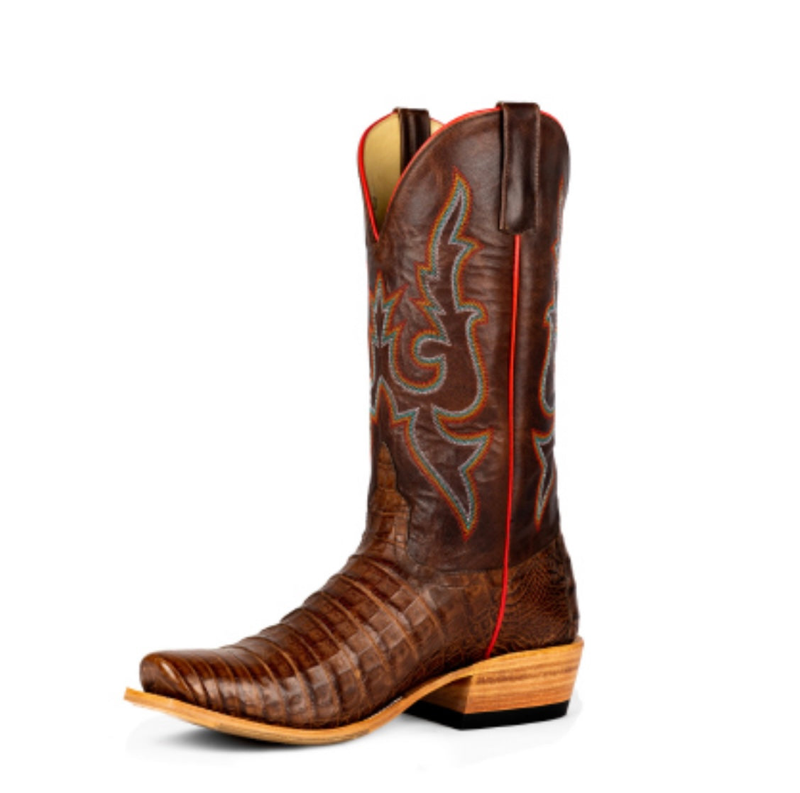 Horse Power Men’s Top Hand Cigar Pull Up Caiman Belly with 13” Bone Ex ...